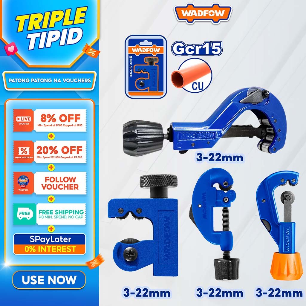 Wadfow Rotary Copper & Aluminum Tubing Pipe Trimmer Cutting Tool w ...