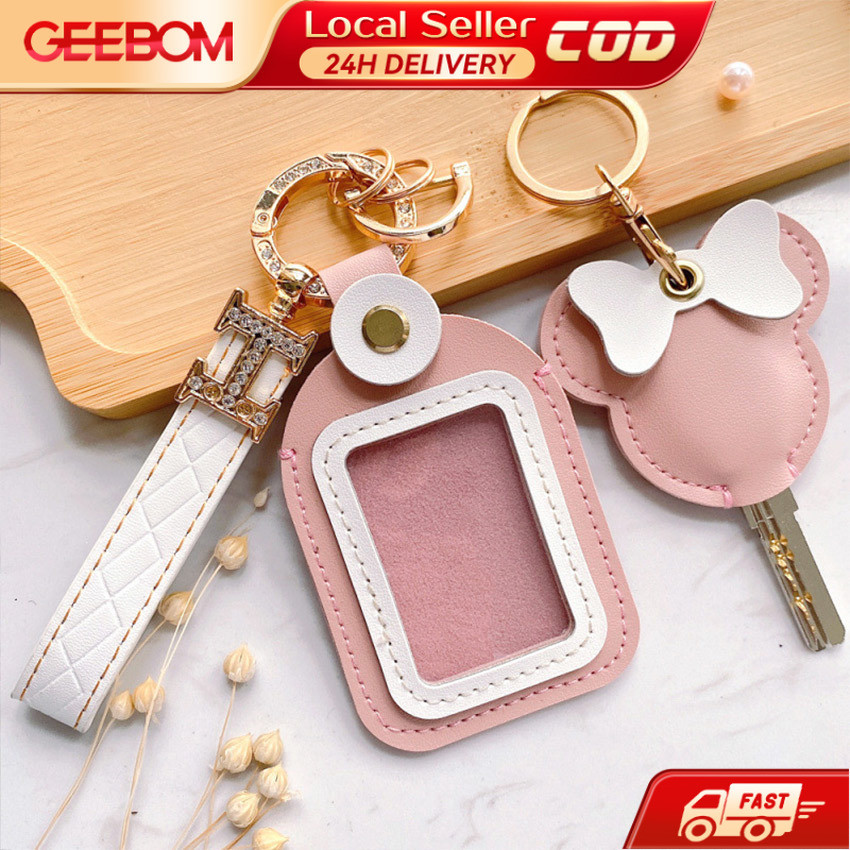 GEEBON Motorcycle Keychain Bag Electric Bike Key Cover PU Leather ...