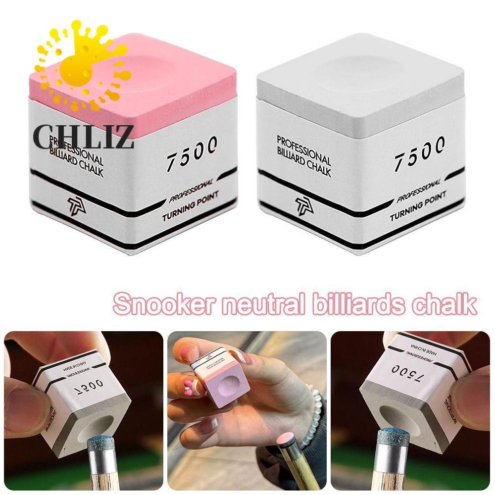 CHLIZ TP7500 Billiard Chalk, Pink/Grey Square Snooker Neutral Pool ...