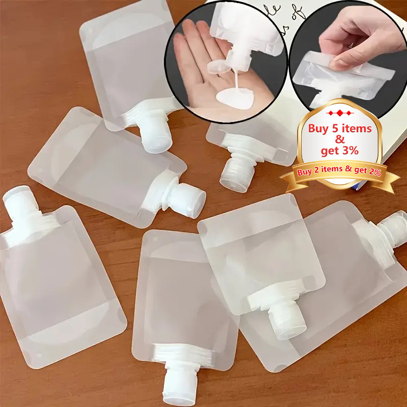 30/50/100ml Travel Squeeze Pouch Set Leakproof Fluid Makeup Pouch for ...