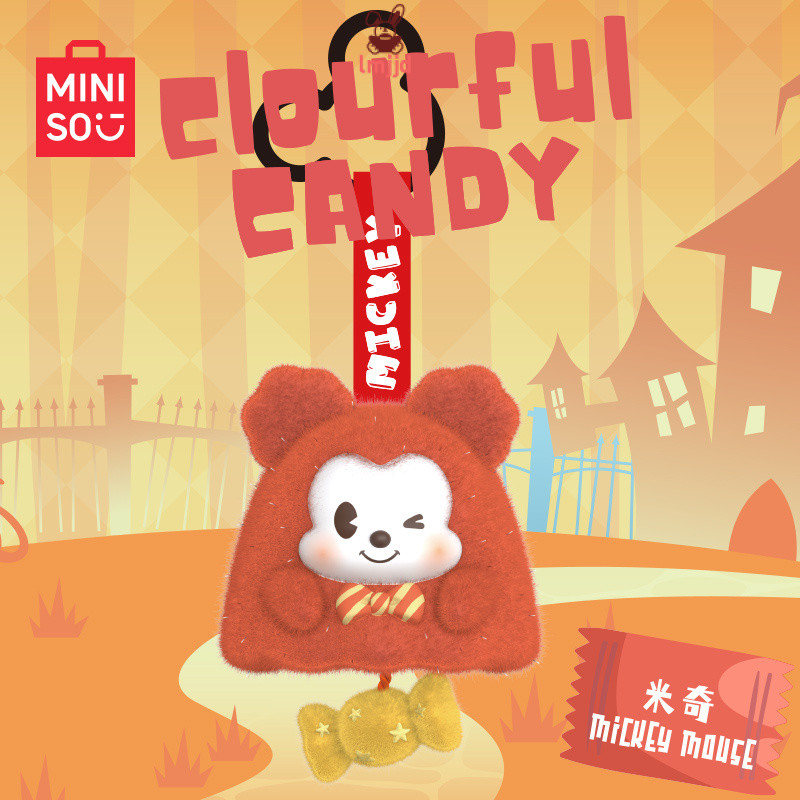 MINISO Disney Mickey Family Colorful Candy Series Vinyl Plush Blind Box ...