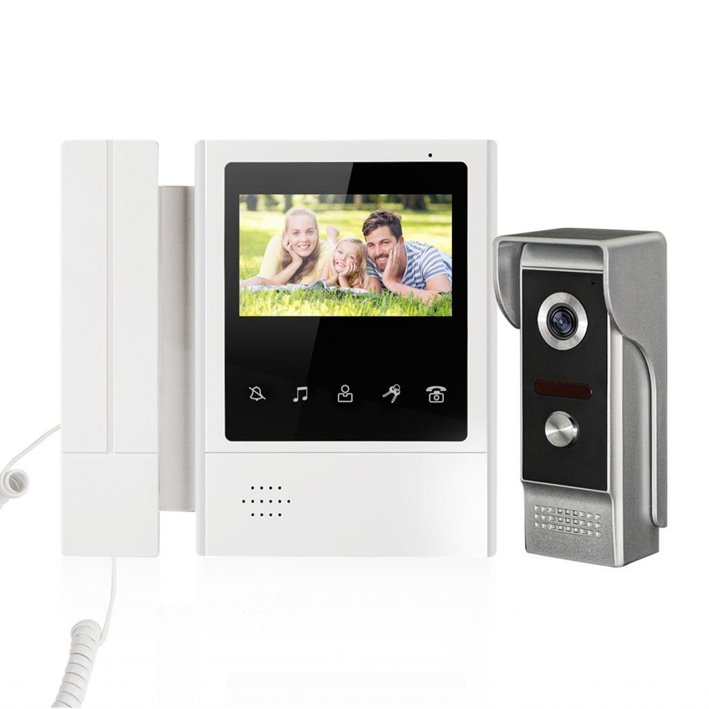 Swokely Video Door Phone System 4.3 Inch Touch Monitor Wired Intercom ...