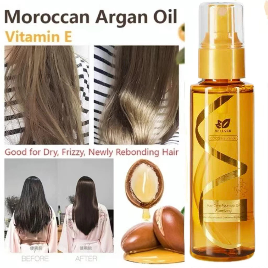 100ml Hair Care Essence Oil Spray Moisturizing Smooth Improve Frizz ...