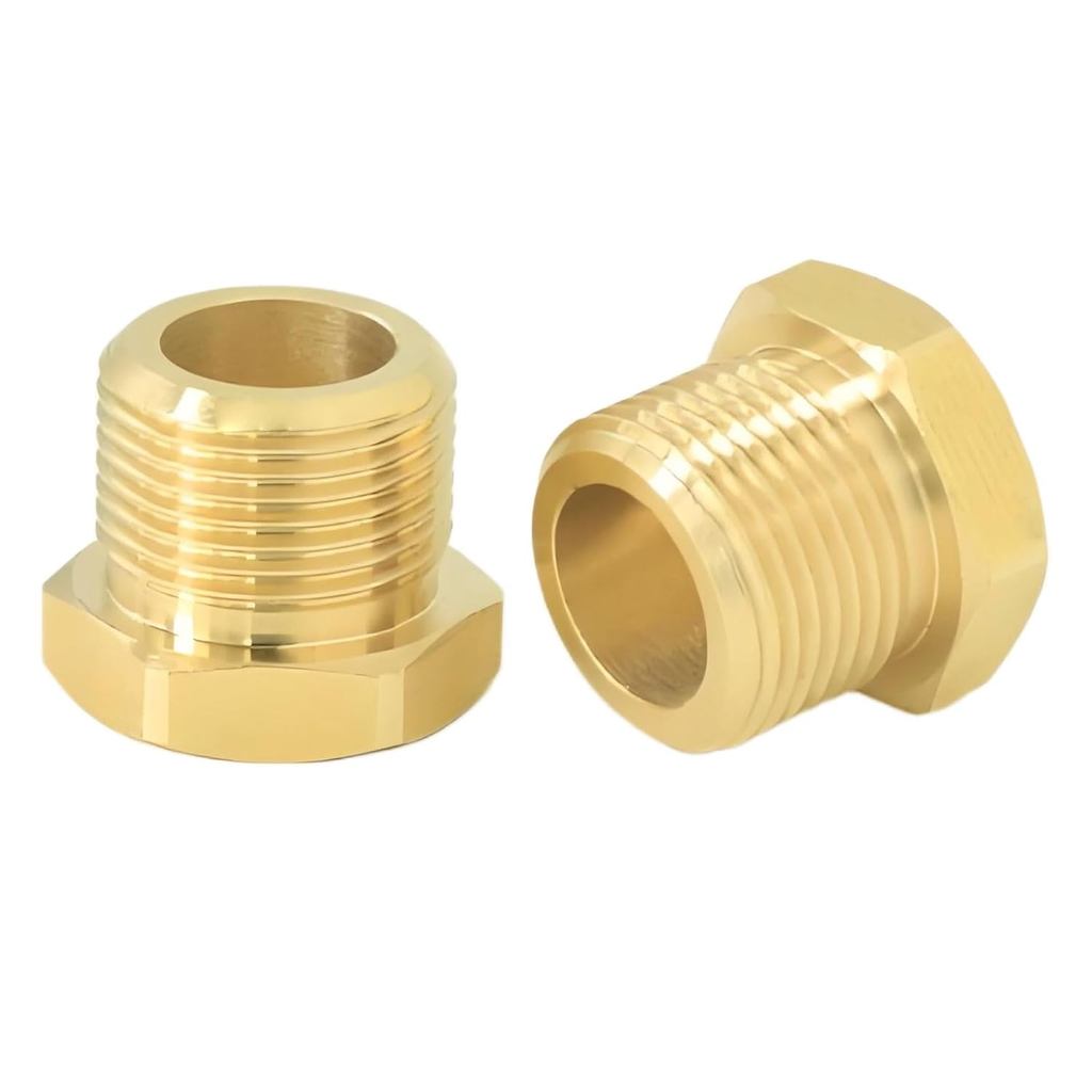 9/16" Male Threaded Plug - Brass Hex Socket Pipe End Cap, Blanked Stop ...