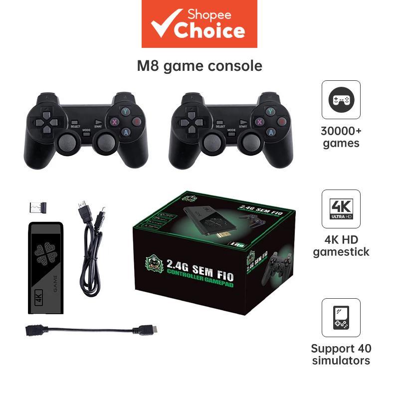 M8 64G Gamestick 4k Console Classic Retro Video Game Player For TV 2.4G ...