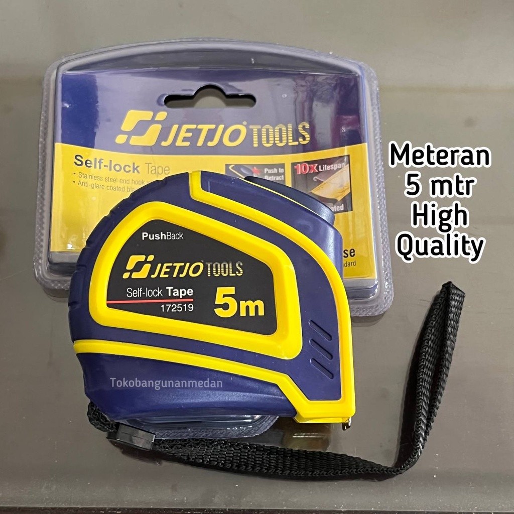 Jetjo Tools Meteran 5 METER - HIGH QUALITY AUTO LOCK SELF LOCKING By ...
