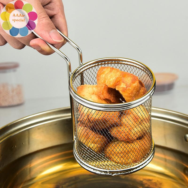 SEMEBY 1Pcs Carbon Steel Frying Basket Multifunctional Mini French ...