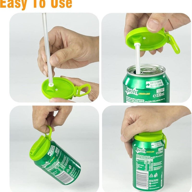 Crossborder Leakproof Easyopen Straw Soda Coke Can Lid4pack 4 Color ...