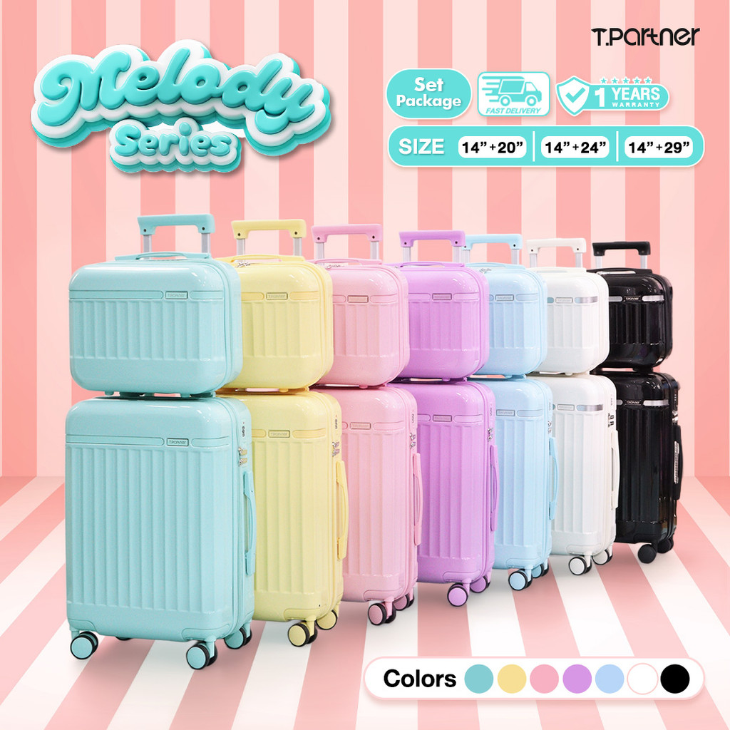T.Partner [Adorable] MELODY SERIES 2 Pcs Set Travel Luggage 7 Colors ...
