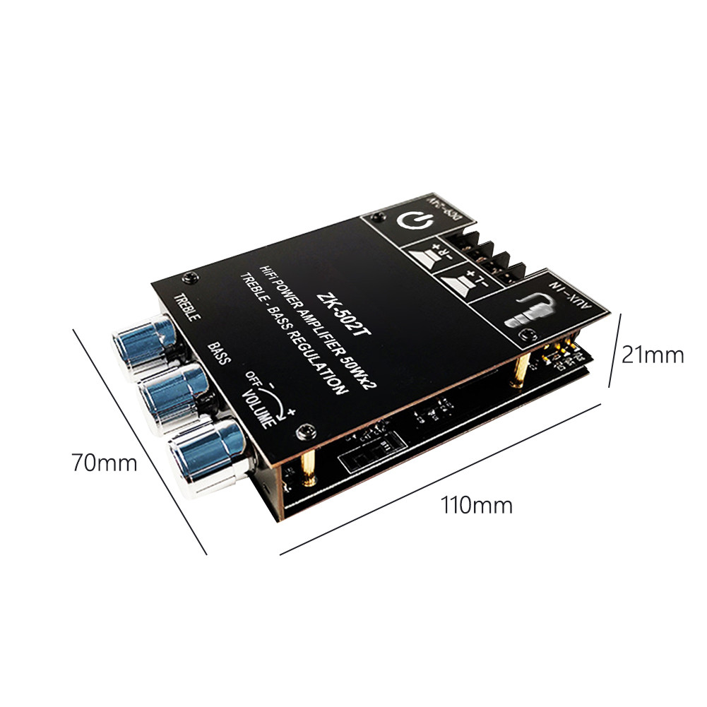 [Fast Arrival] ZK-502T 50Wx2 Stereo Amplifier Board Bluetooth ...