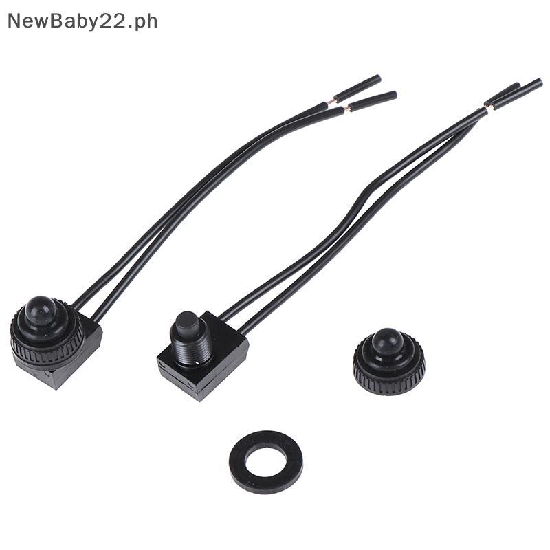 NewBaby 2PCS 12V Waterproof Push Button On-Off Switch With 4" Lead Wire ...