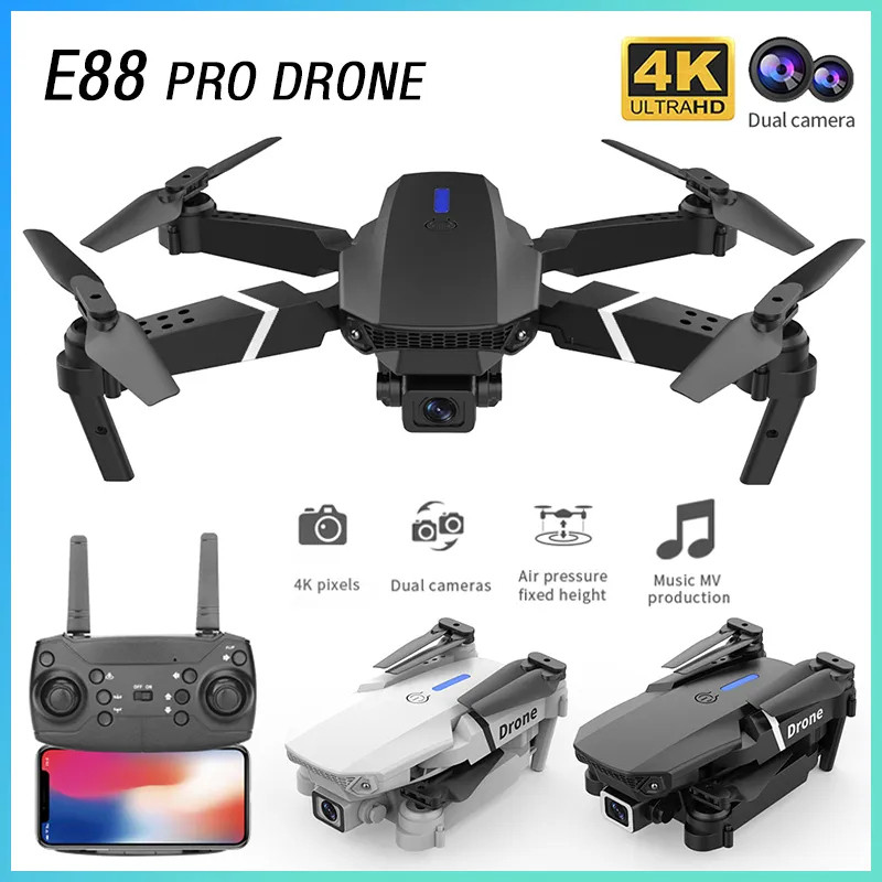 【New】E88/K3/S98 Pro Drone 4K HD dual camera remote control WiFi ...