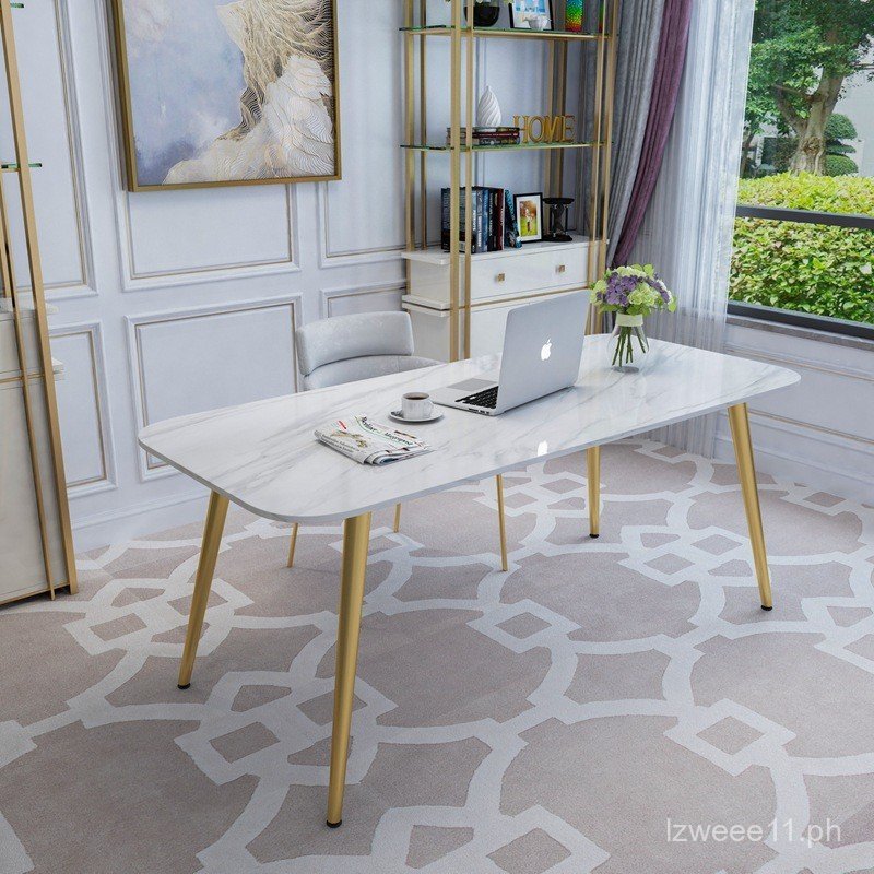 scandinavian marble computer desk and chair combination Home Bedroom ...