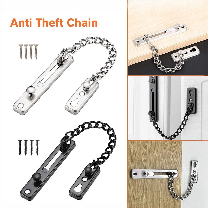 Chain Door Guard Stainless Steel Chain Door Lock Safety Chain Lock Anti ...