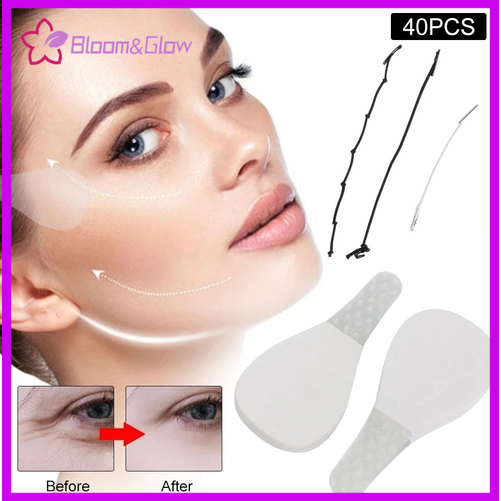 40pcs Invisible Instant Face Neck Double Chin and Eye Lift Sticker ...