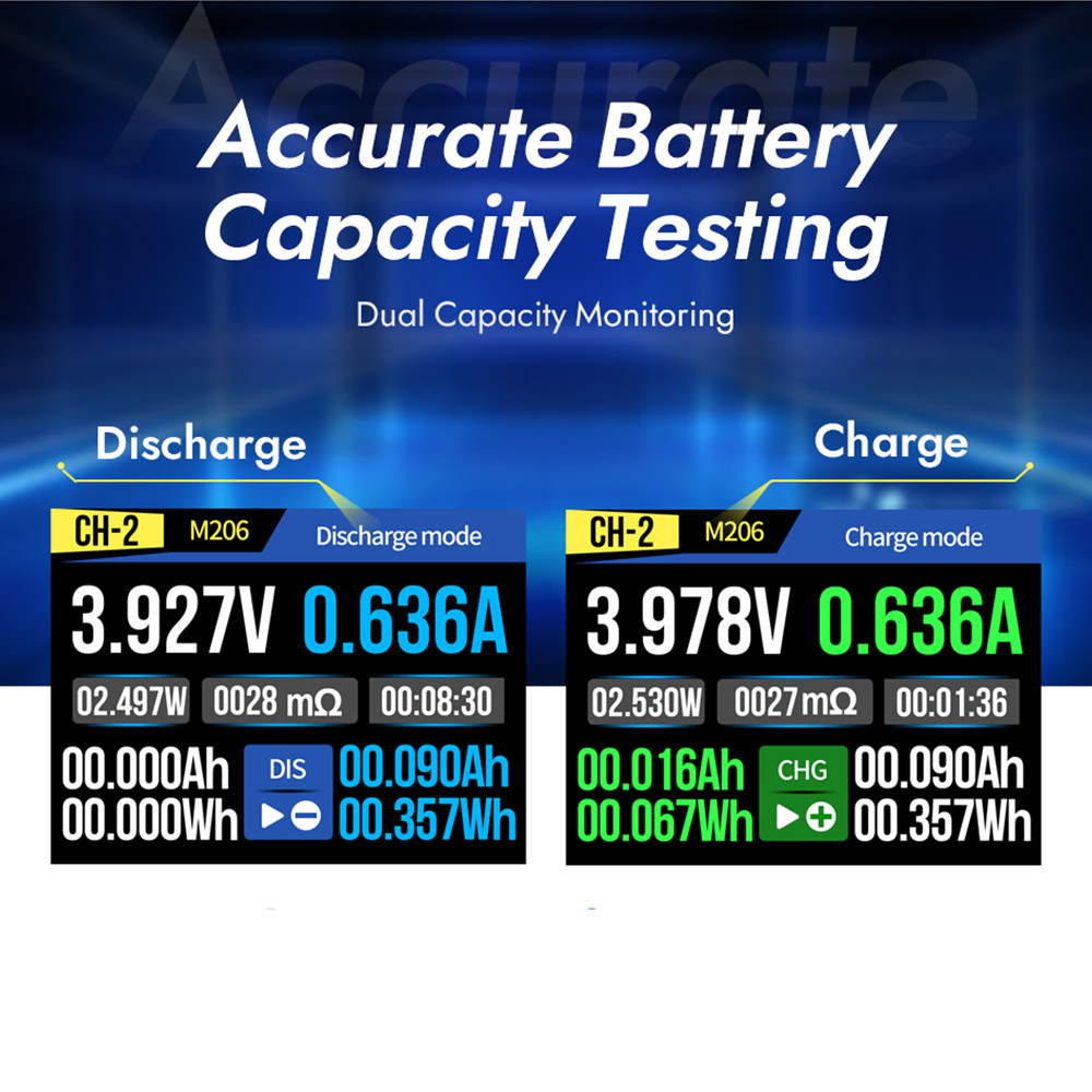 AIDEEPEN BTS04AL Lithium Battery Capacity Tester & Internal Resistance ...