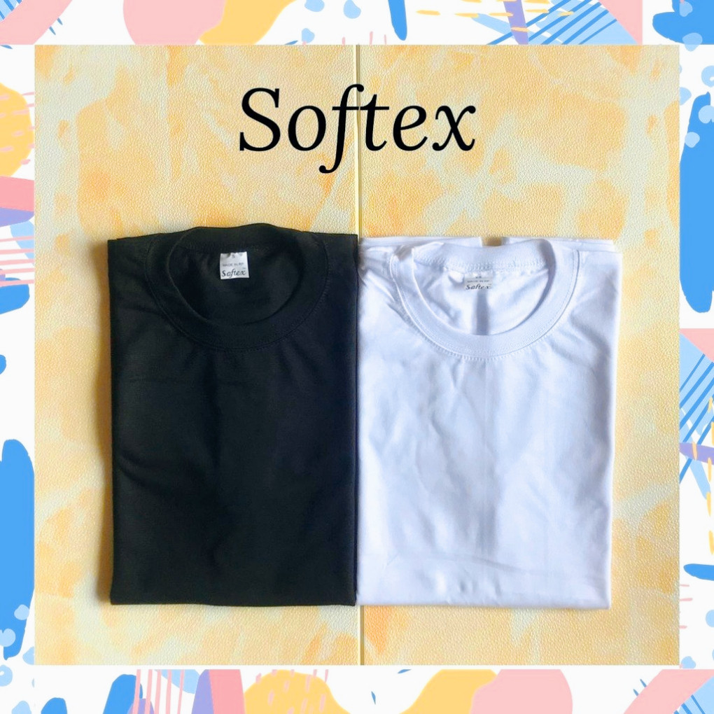 SOFTEX Plain TShirt - White Shirt, Black Shirt, Round-neck, Adult ...