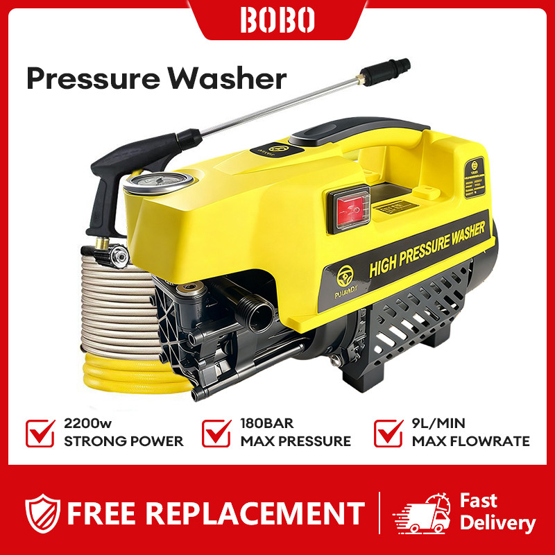 BOBO Pressure Washer Heavy Duty Car Washer High Pressure Portable Power ...