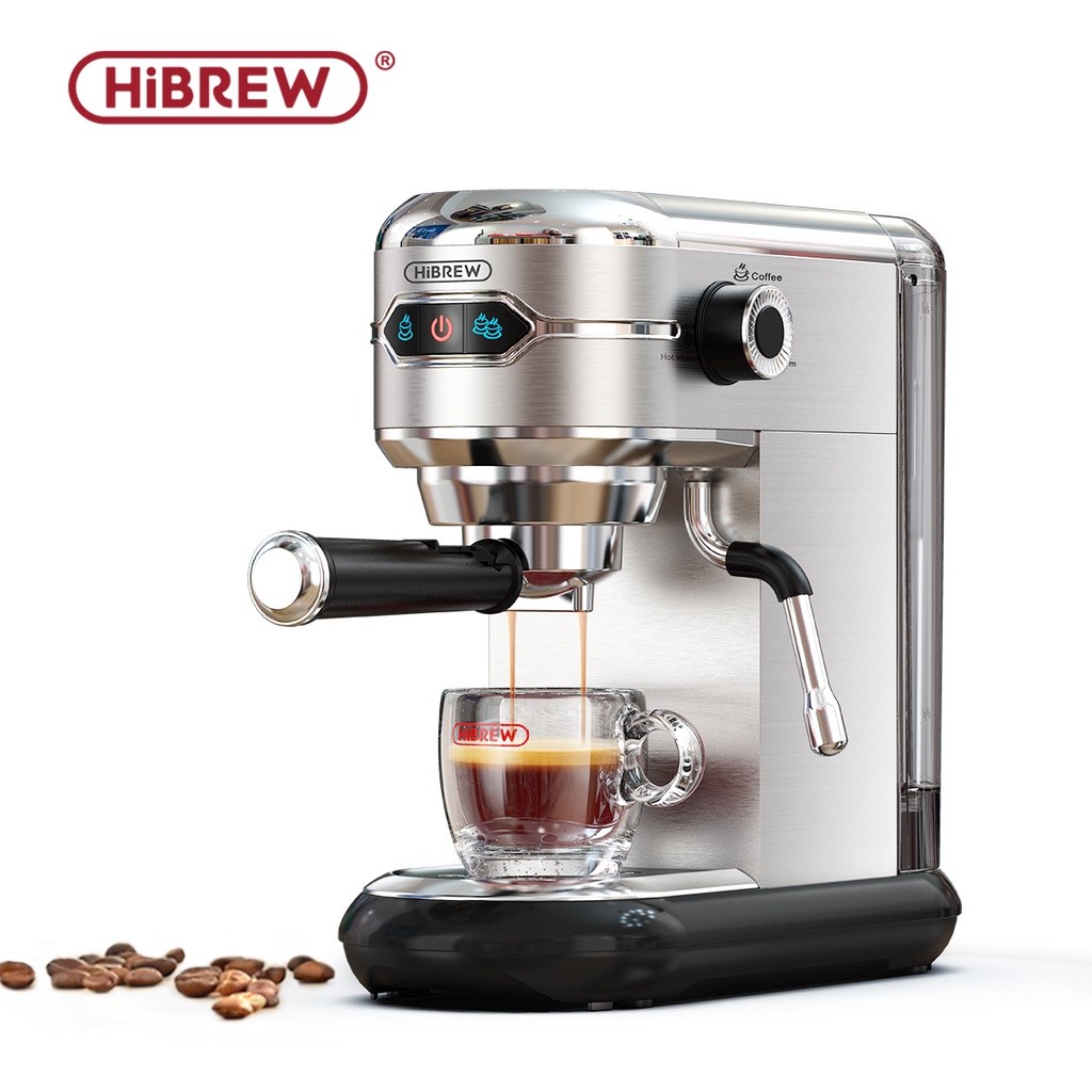 HiBREW 20Bar espresso coffee machine inox case semi automatic ESE pod ...