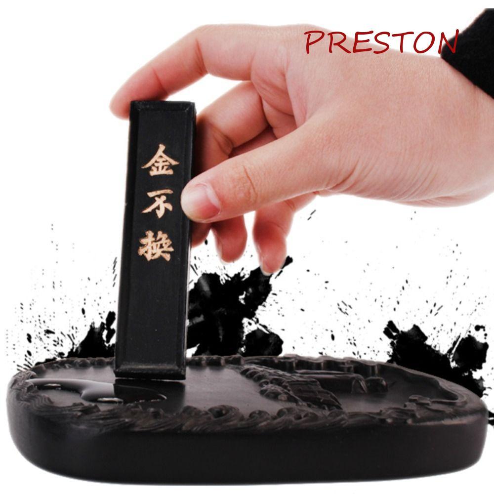 PRESTON Calligraphy Ink Stick, Traditional Writing Grinding Ink Block ...