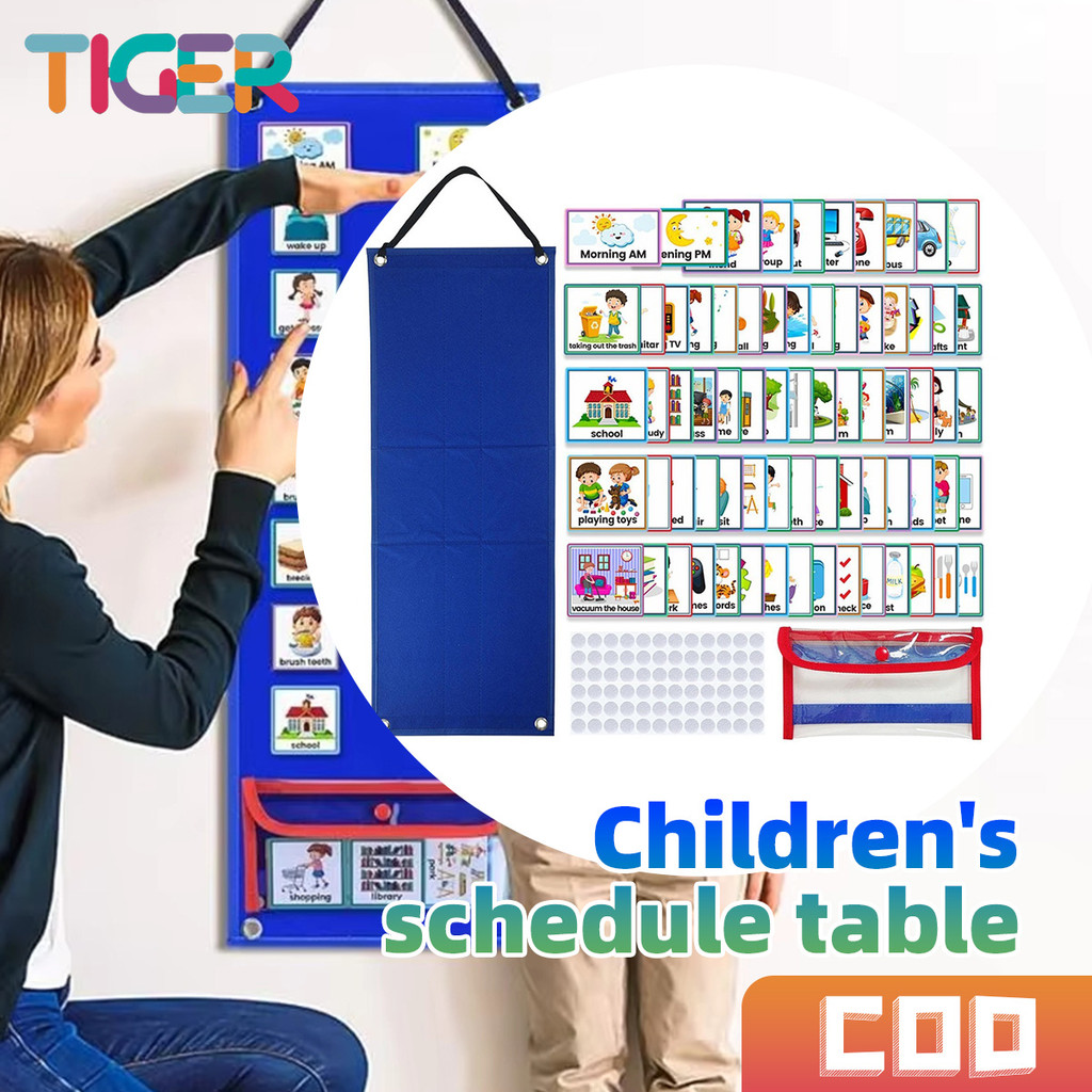 Visual Schedule Board Kids Storytelling Educational Wall Planner with ...