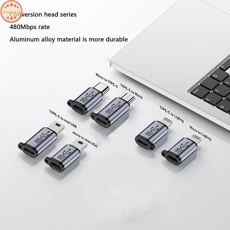SURP 1Pc USB-C to Micro USB Mini USB Adapter Type-C Female To Micro USB ...