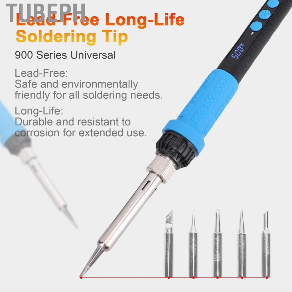 Tubeph Soldering Iron Kit 12-in-1 Adjustable Temperature 180-500°C with ...