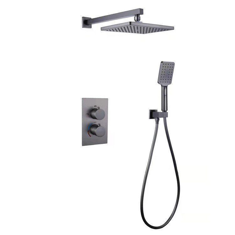 Hot and Cold Set In-Wall Shower Concealed Bathroom Shower Rain Shower ...