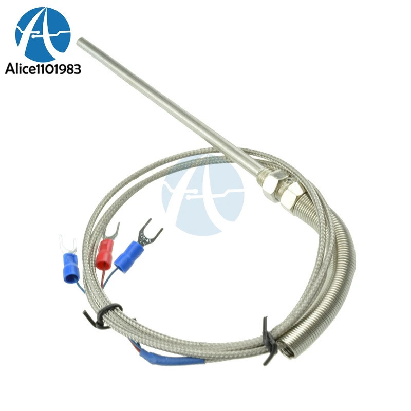10cm Stainless Steel Shield Probe Tube RTD PT100 Temperature Sensor ...