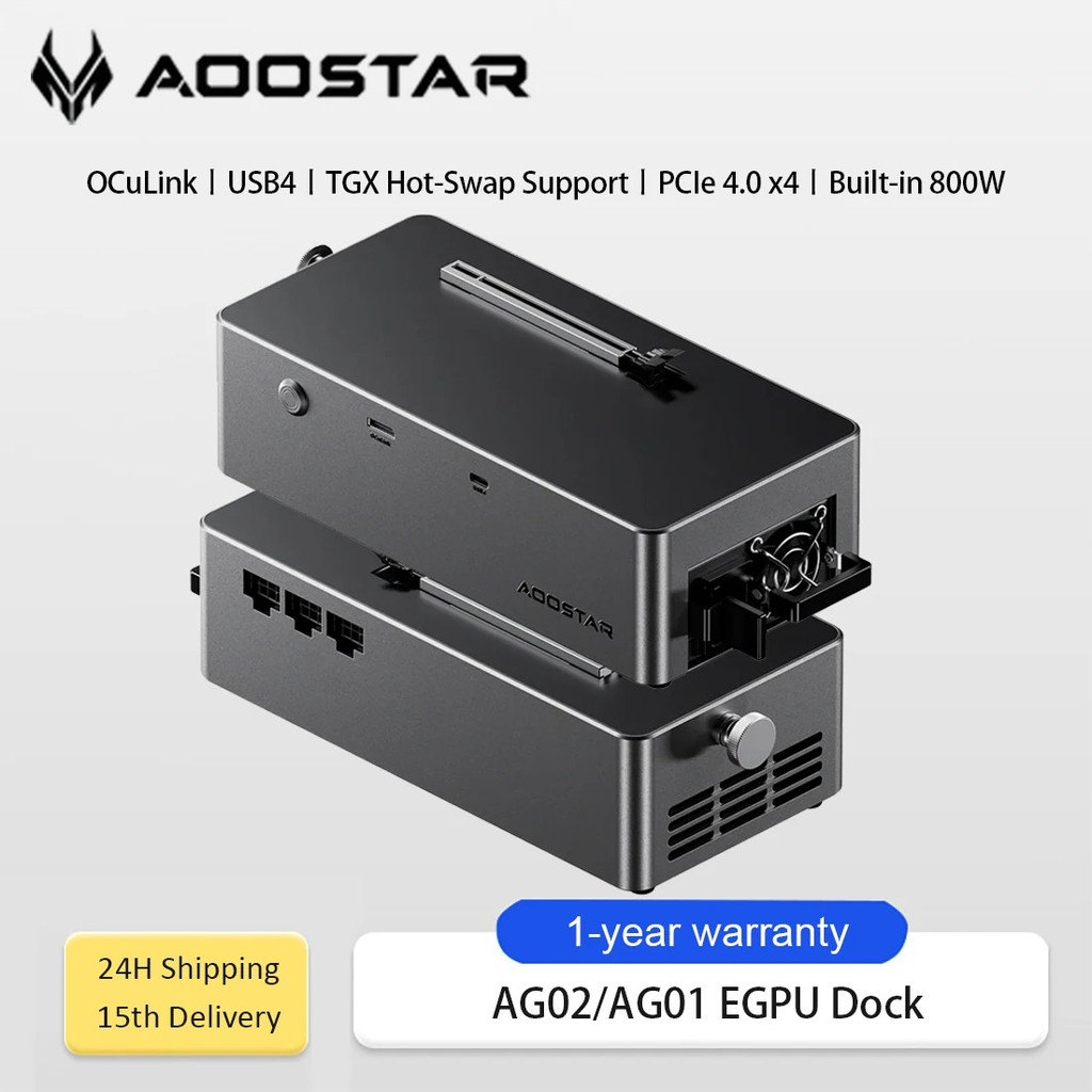 Ag02/ag01 Egpu Dock With Oculink & Usb4 Dual Ports, Pcie 4.0 X4 High ...