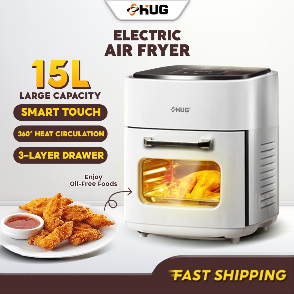 Hug Touch Display Air Fryer 15L Digital Household Automatic Intelligent ...