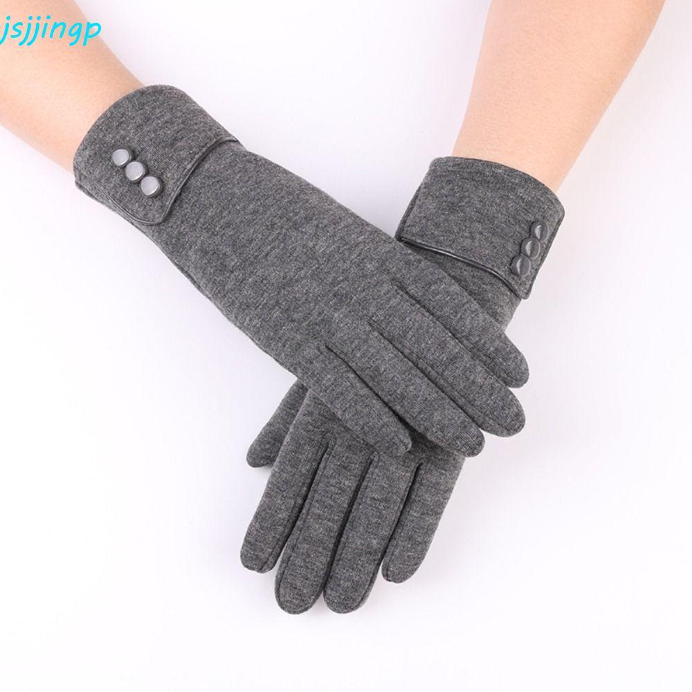 JSJJINGP Simple Velvet Gloves, Five Finger Warm Full Finger Mittens ...