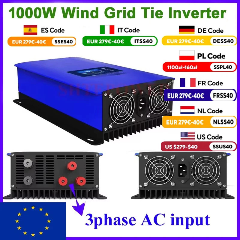 1000W Wind Power Grid Tie Inverter with Dump Load Controller/Internal ...