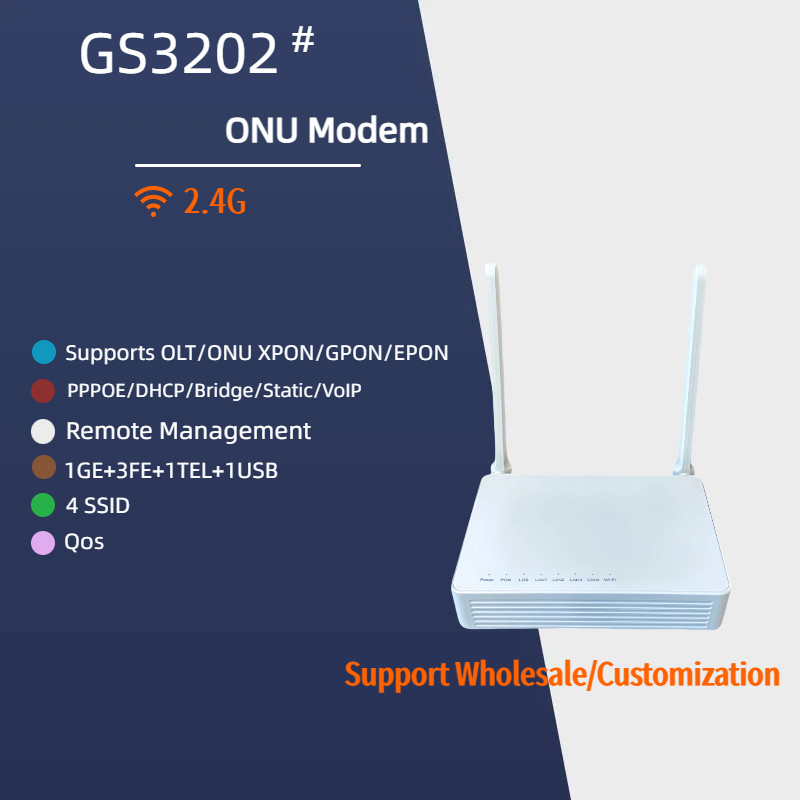 Gigabit GS3202 ONU EPON/GPON/XPON FTTH Modem Router with wifi English ...