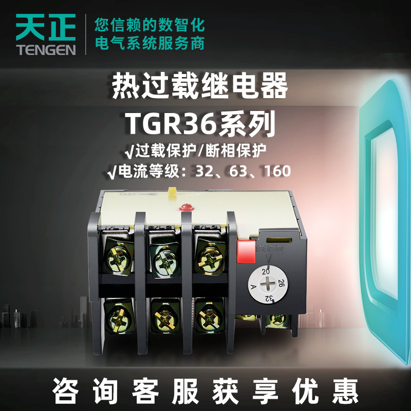 Tianzheng Electric Relay Heat Overload Protection Relay TGR36 Series ...