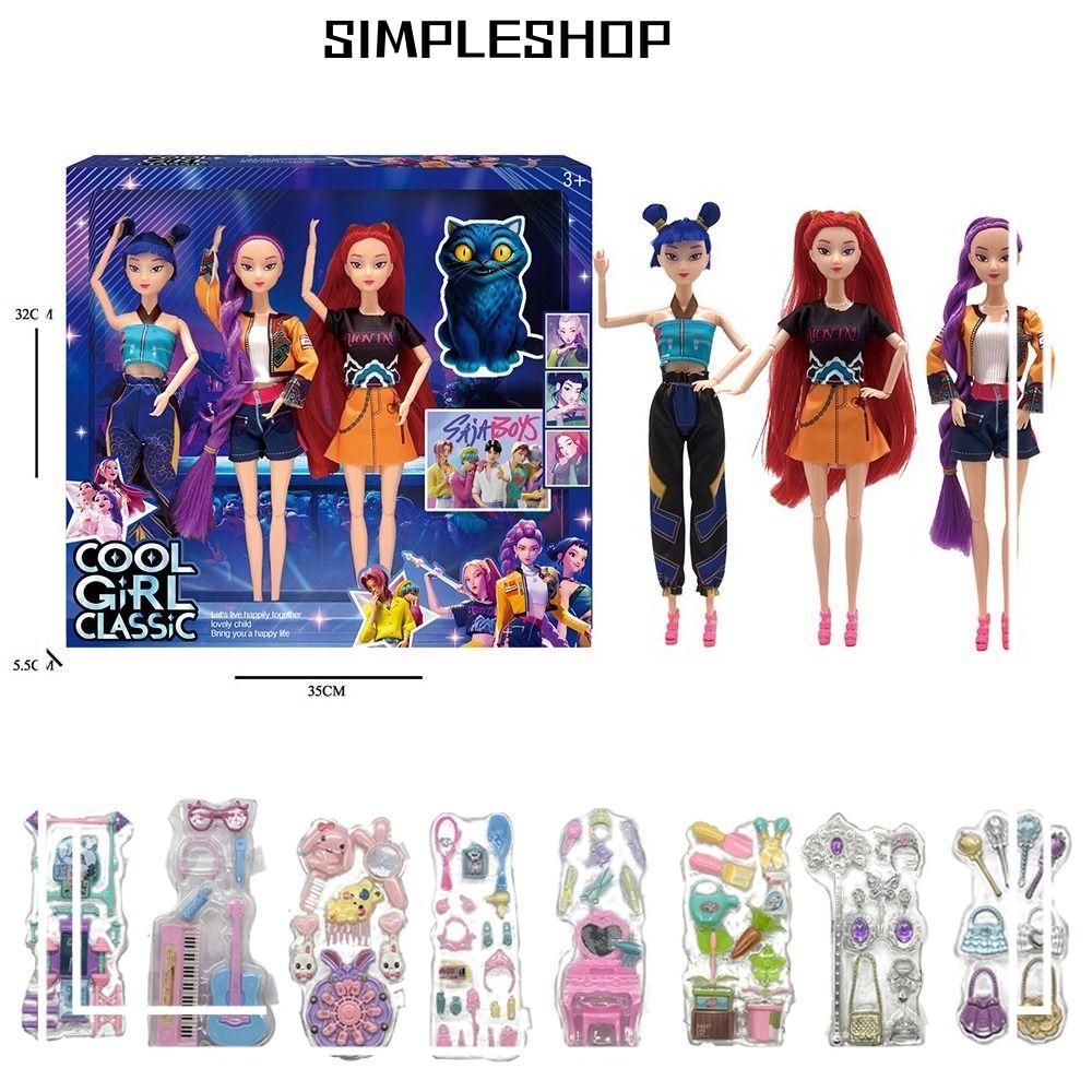 SIMPLESHOP KPOP Demon Hunter Action Figure Kit, Huntrix 30cm Height ...