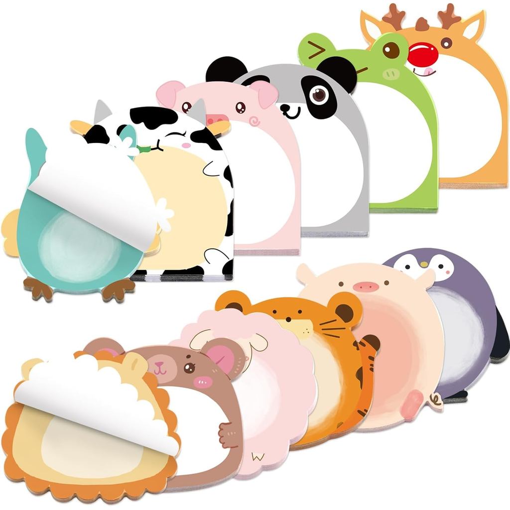 Fancy Land 24 Pads Cute Sticky Notes Animal Sticky Notes for Teachers ...