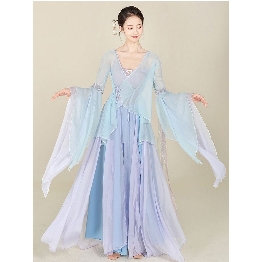 Classical Dance Performance Female Elegant Super Fairy Body Rhyme Gauze ...