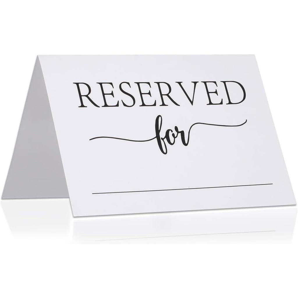 20 Pcs Reserved Table Signs, 4 x 6 Inch Reserved Seating Sign for ...
