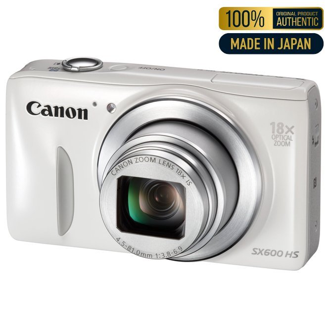 [USED in Japan] Canon PowerShot SX600 HS Digital Camera, White, 18x ...