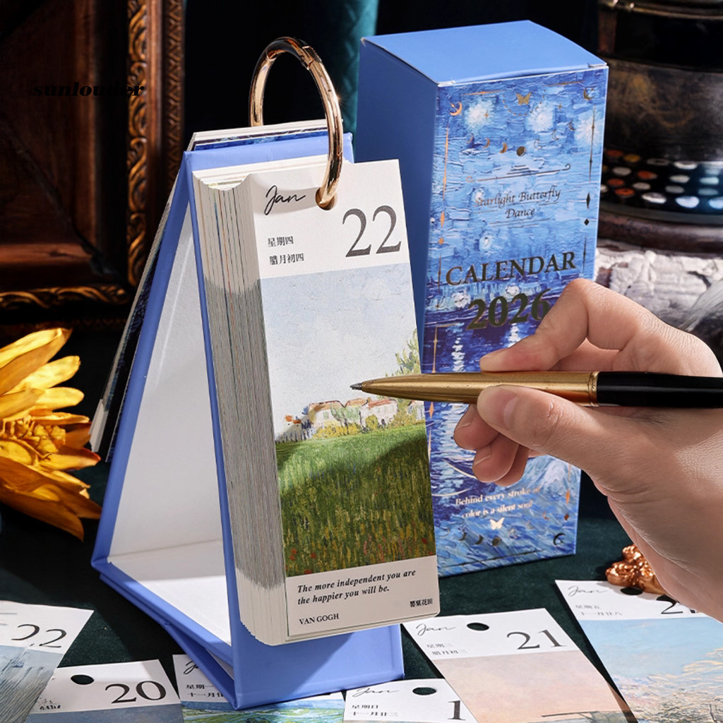 SL Desk Flip Calendar 2026 Monthly Tagging System Calendar Vintage ...