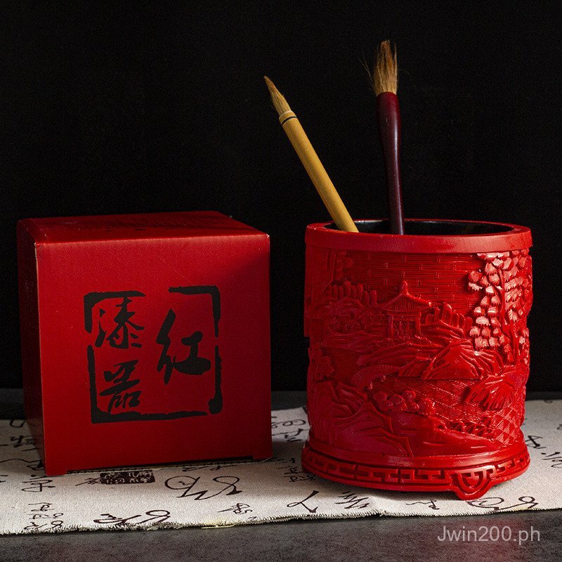 Red Yangzhou Ornament Gift Unique Retro Classical Chinese Style Pen ...