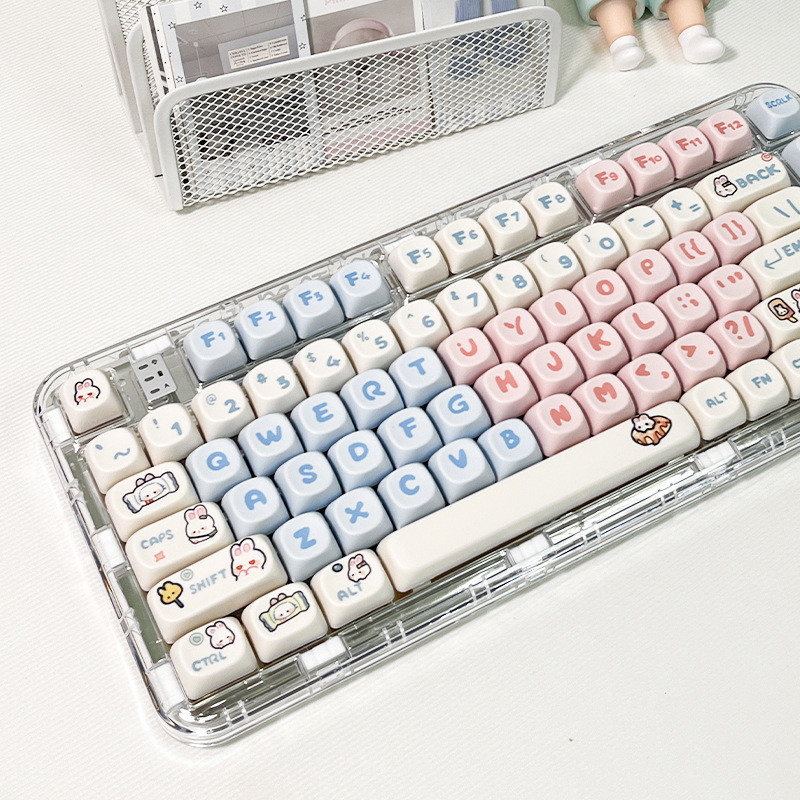 Milk Toffee Rabbit (Packaging) Keycap Five-Sided Sublimation PBTMOA ...