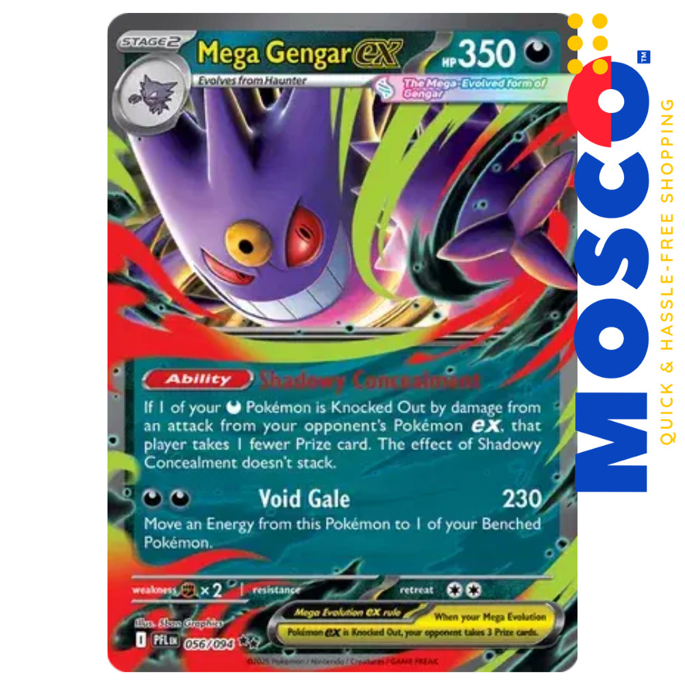 Mega Gengar ex - 056/132 ME02 Phantasmal Flames | Pokemon TCG | Shopee ...