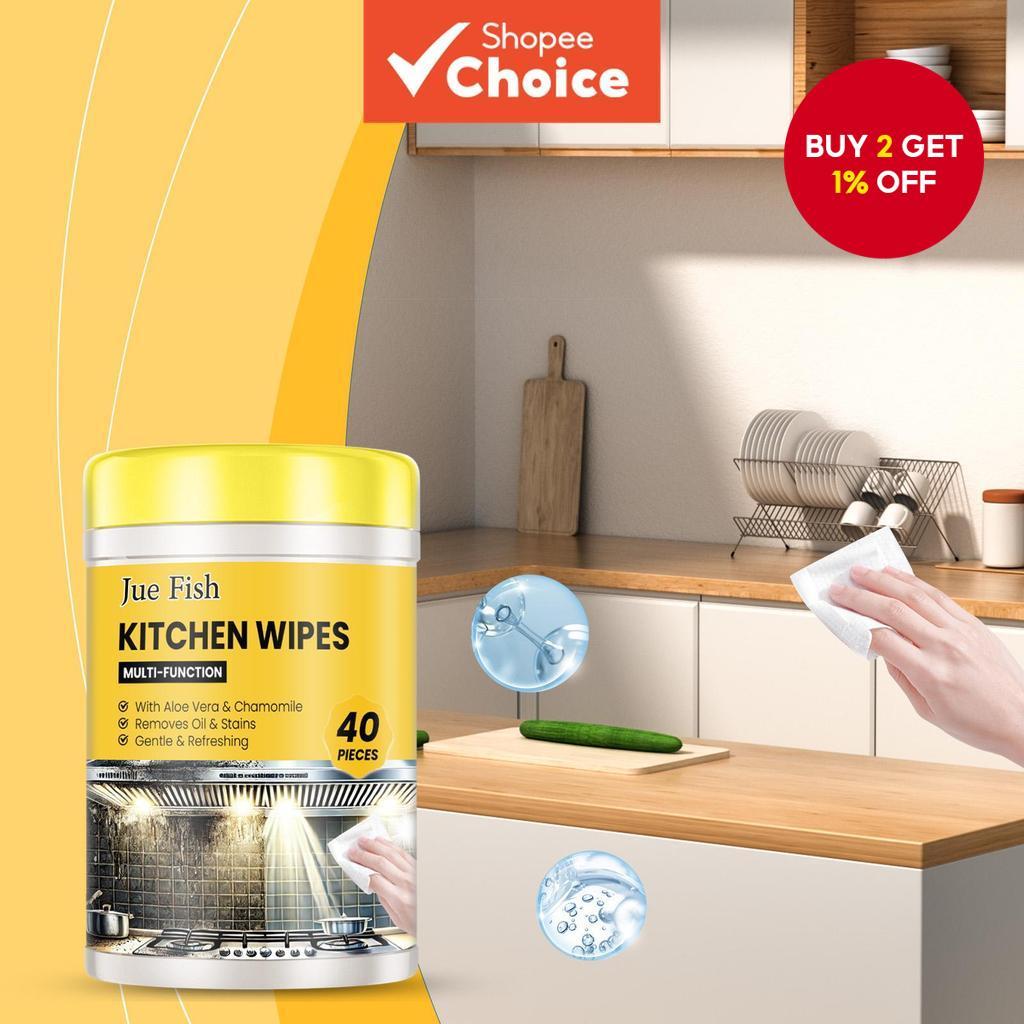 Jue-Fish Heavy-Duty Kitchen Wipes | Cuts Grease on Countertops ...
