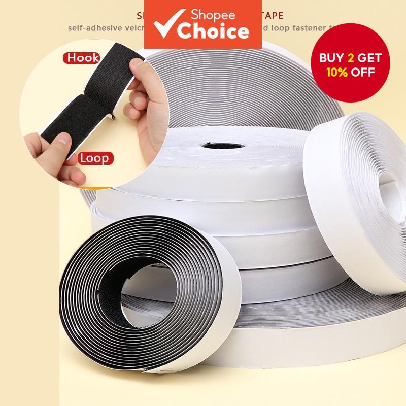 New (Various Specifications) Self-adhesive Velcro Tape, 2 Rolls per ...