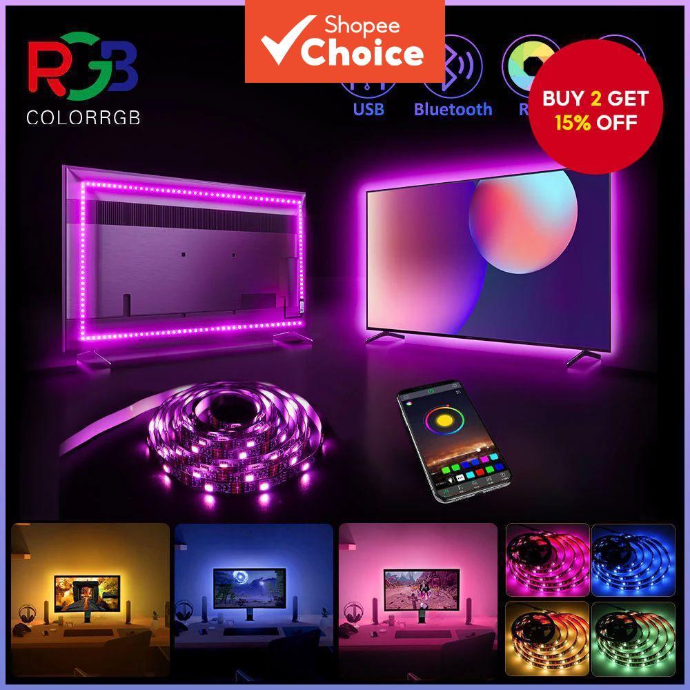 Strip Light Music Sync RGB LED TV Backlight App/Remote Control 5V USB ...