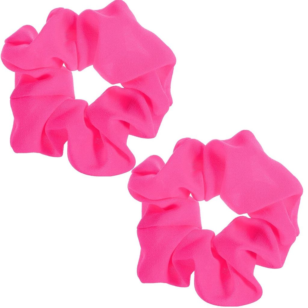 2Pcs 80s Neon Scrunchies for Hair, 80s Neon Soft Hair Scrunchies, Solid ...