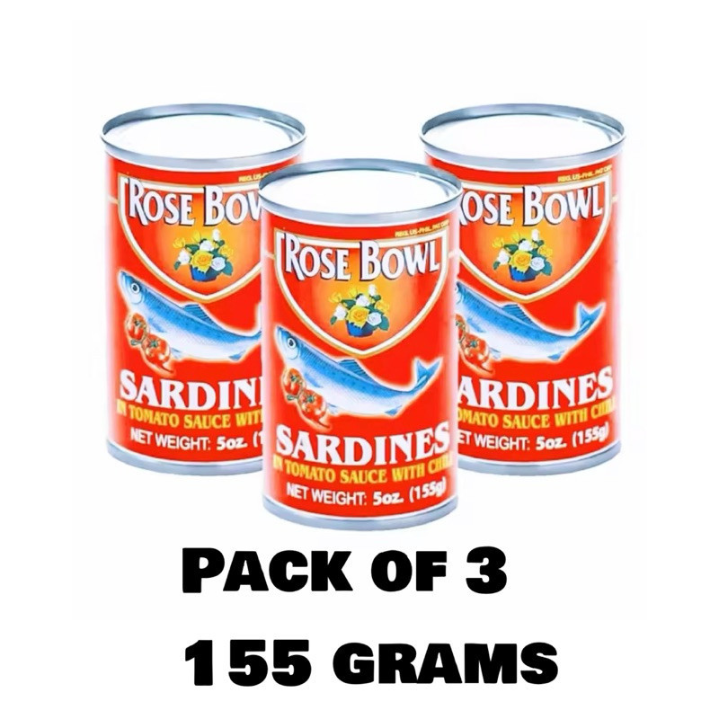 Rose Bowl Rosebowl Sardines in Tomato Sauce 155g Pack of 3 HAVI SHOP ...