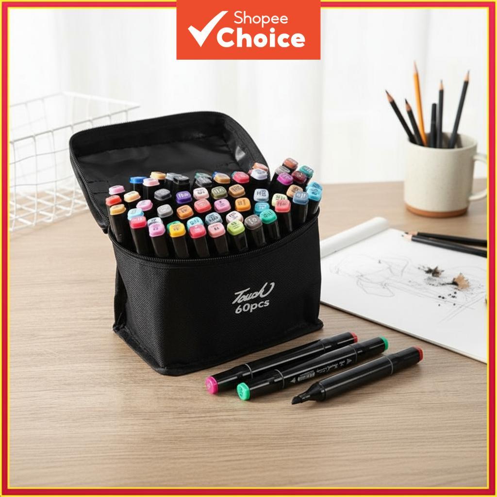 Alcohol Based Dual Tip Marker Set – 36/48/60/80 Colors for Illustration ...